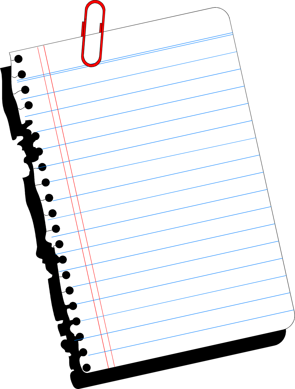 Paper Free Stock Photo Illustration Of A Blank Notebook Paper 3334